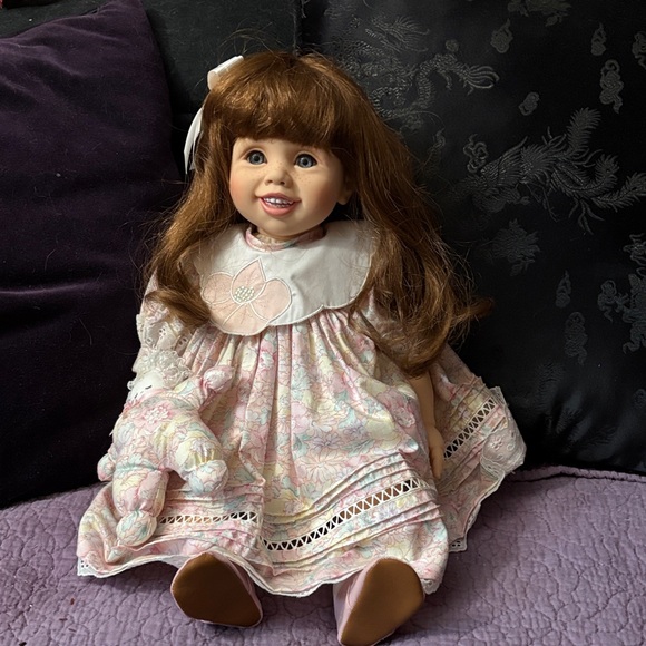 pauline | Toys | Natalie By Pauline Charming Pink Floral Doll With ...
